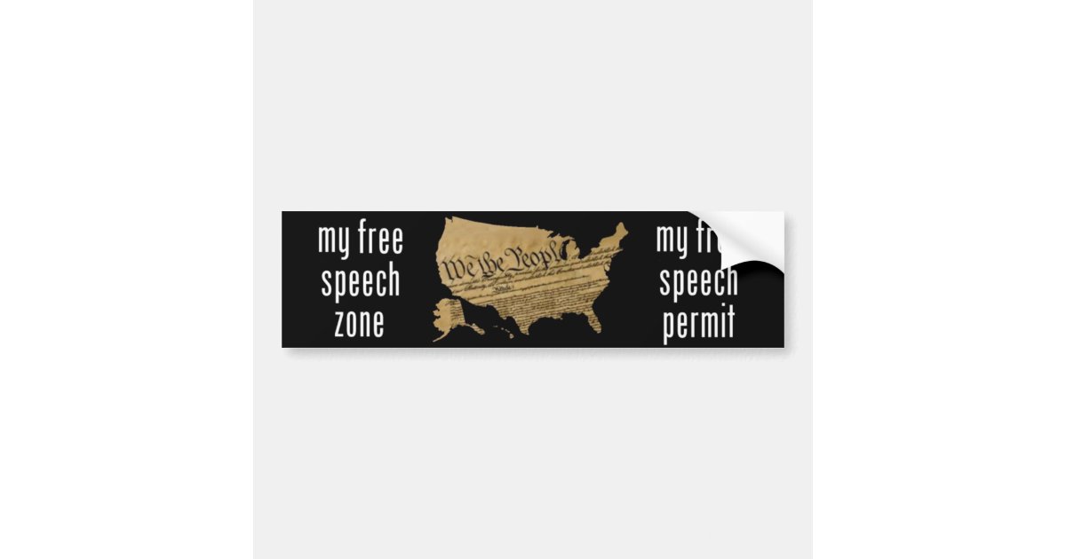 Free Speech Bumper Sticker | Zazzle