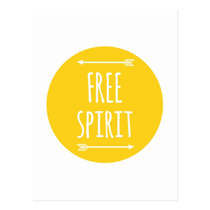 free spirit, word art, text design postcard | Zazzle.com