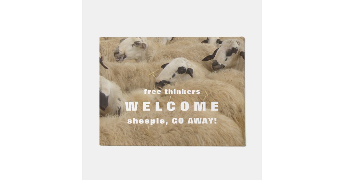 Free Thinkers Welcome Doormat | Zazzle