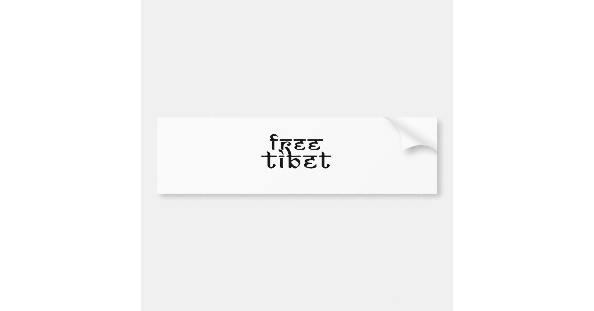 FREE TIBET BUMPER STICKER | Zazzle