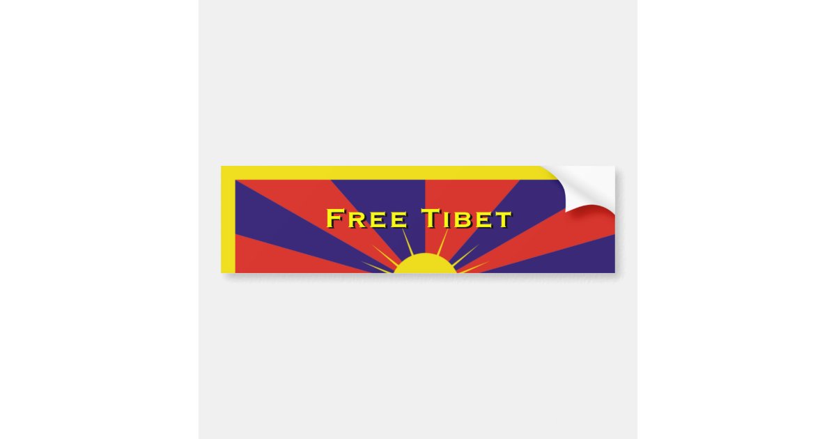 Free Tibet Bumper Sticker | Zazzle