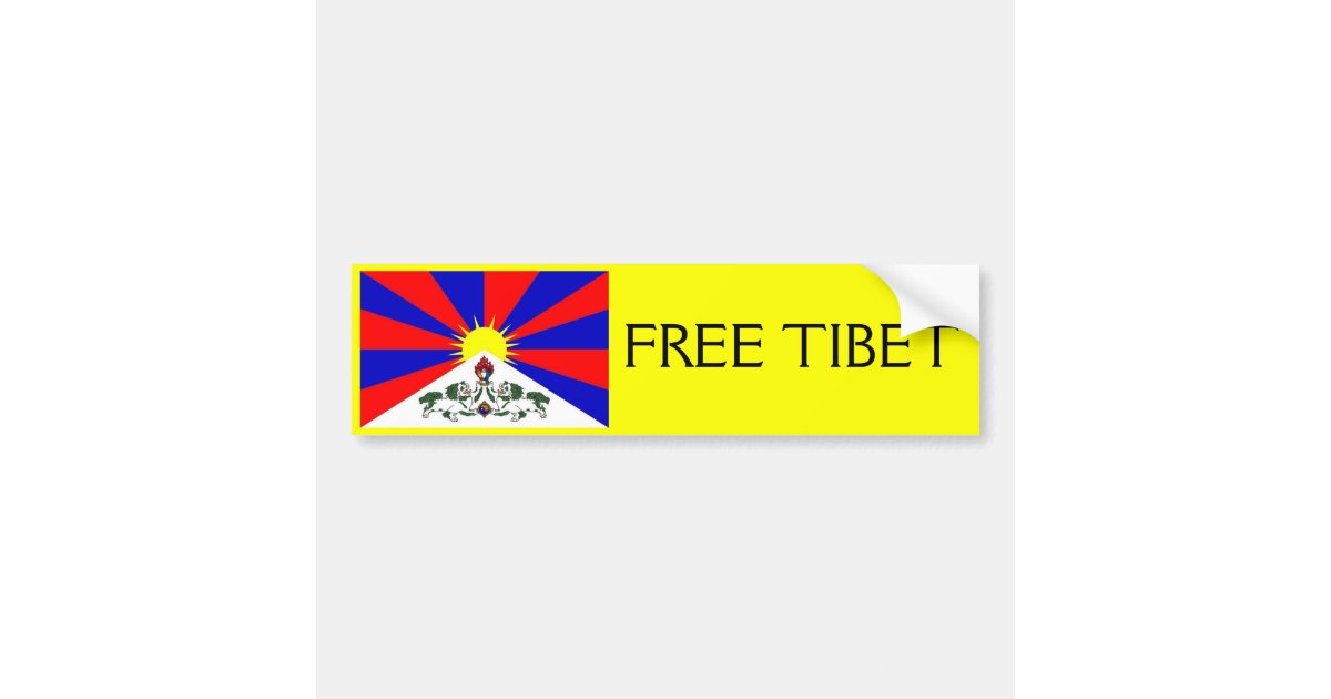 FREE TIBET Bumper Sticker | Zazzle
