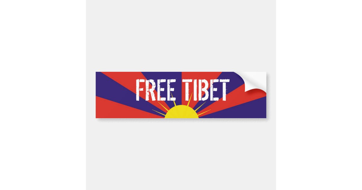 FREE TIBET BUMPER STICKER | Zazzle