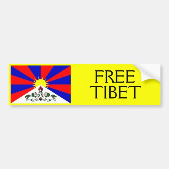 FREE TIBET Bumper Sticker 2 | Zazzle.com
