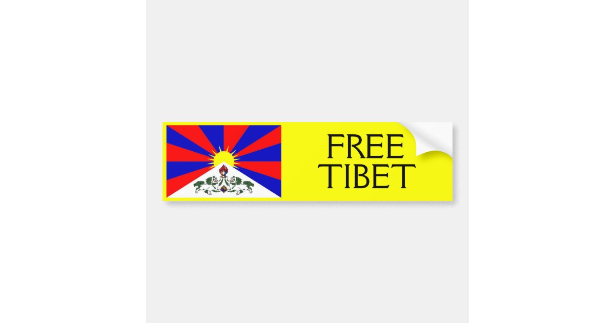 FREE TIBET Bumper Sticker 2 | Zazzle
