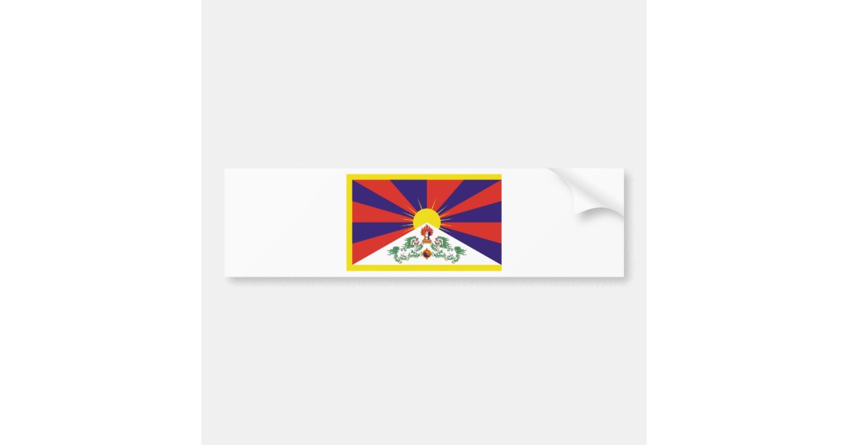 Free Tibet Flag Bumper Sticker | Zazzle