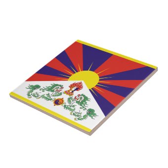 Free Tibet flag Ceramic Tile | Zazzle