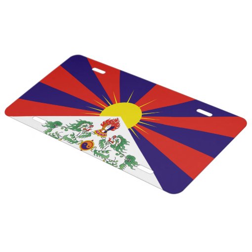 Free Tibet flag Postcard License Plate | Zazzle