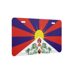 Free Tibet flag Postcard License Plate | Zazzle