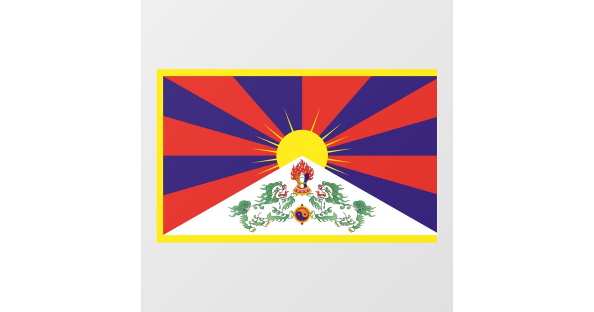 Free Tibet flag Wall Decal | Zazzle