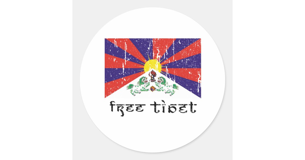 Free Tibet Gifts Classic Round Sticker | Zazzle