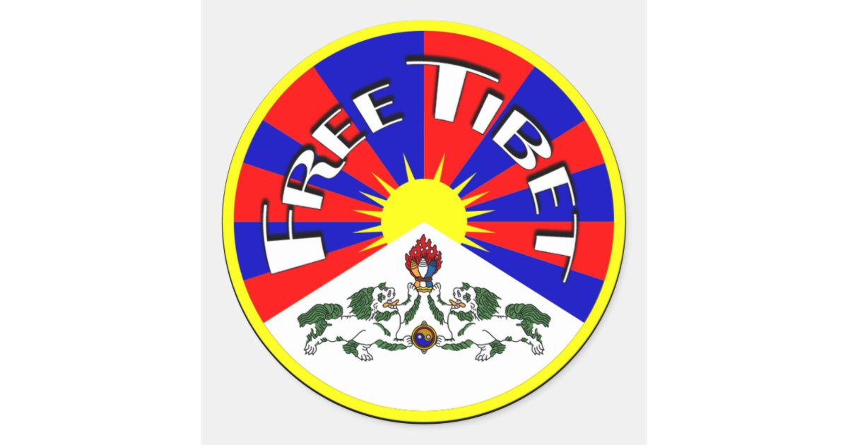 Free Tibet Round Stickers | Zazzle