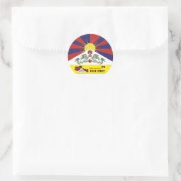 Free Tibet & Tibetan Flag, Map Heart /Tibet Classic Round Sticker | Zazzle