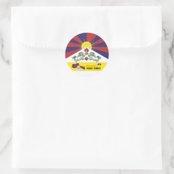 Free Tibet & Tibetan Flag, Map Heart /Tibet Classic Round Sticker | Zazzle