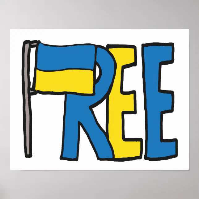 Free Ukraine Poster | Zazzle