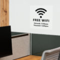Free Wifi Custom Removable Business Wall Decal | Zazzle