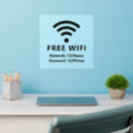 Free Wifi Custom Removable Business Wall Decal | Zazzle