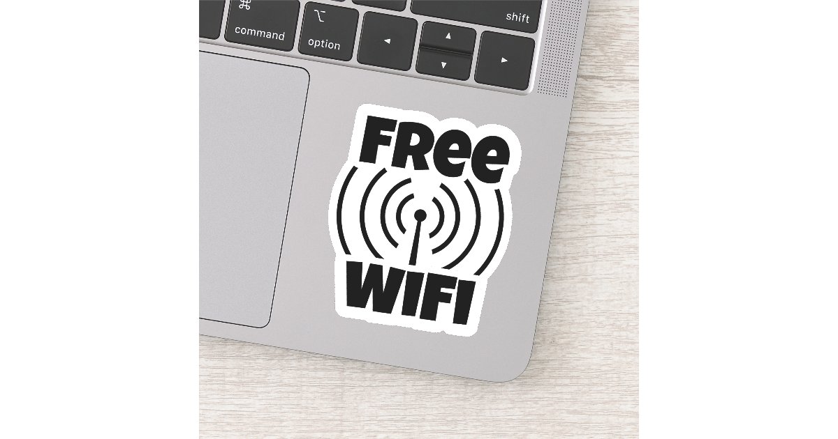 Free WIFI Sticker | Zazzle