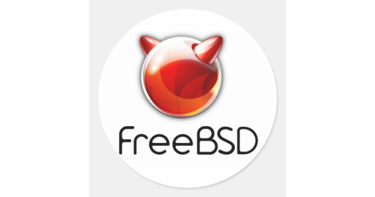 FreeBsd logo Classic Round Sticker | Zazzle