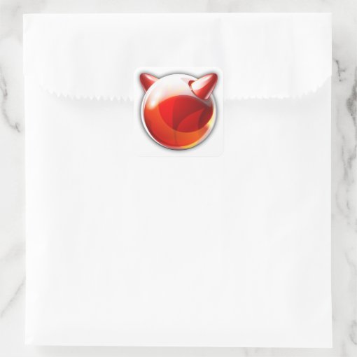 FreeBSD Square Sticker | Zazzle