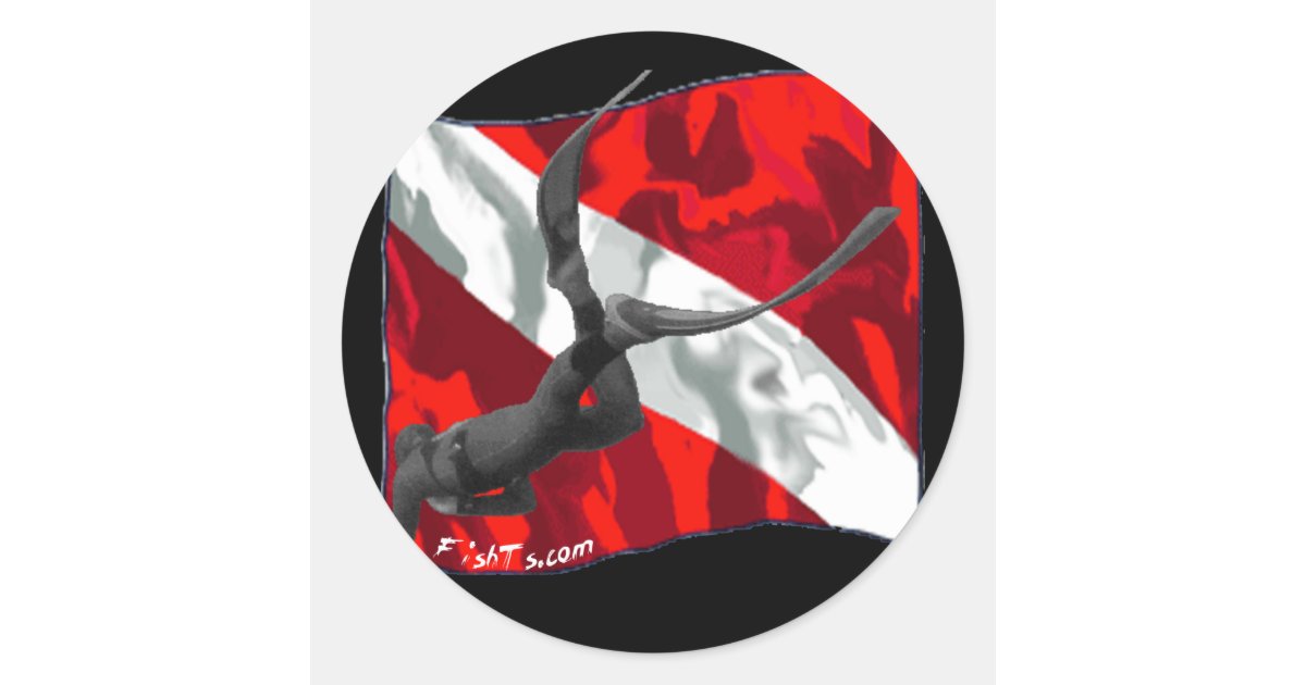 freediving copy classic round sticker | Zazzle