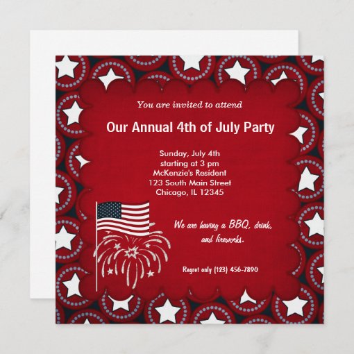 Freedom 4th of July Invitation | Zazzle