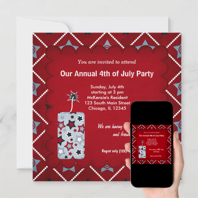 Freedom 4th of July Invitation | Zazzle