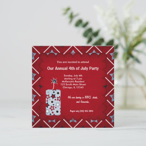 Freedom 4th of July Invitation | Zazzle
