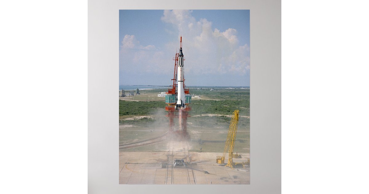 Freedom 7 (Mercury Redstone 3) Launch Poster | Zazzle