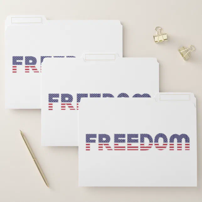 Freedom American Flag for Patriotic & Liberty File Folder | Zazzle