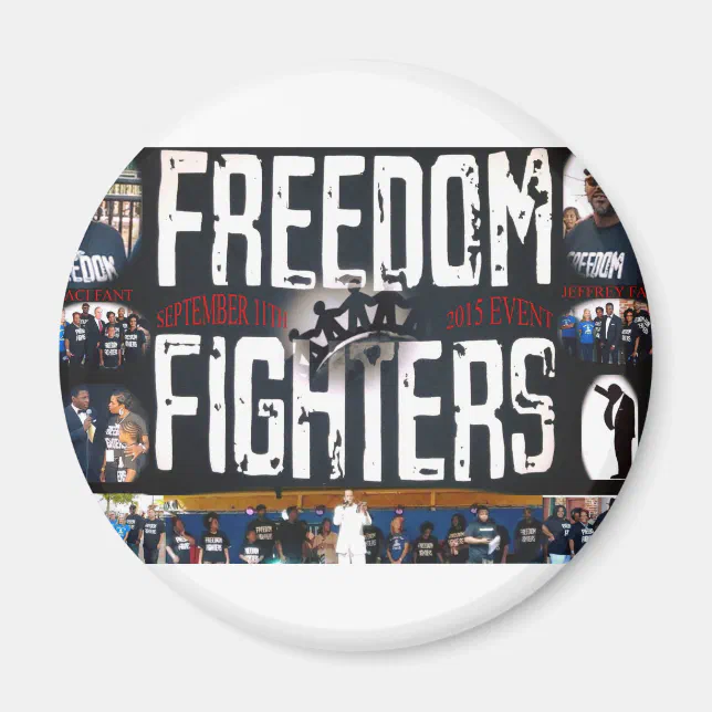 freedom fighters banner logo products magnet | Zazzle