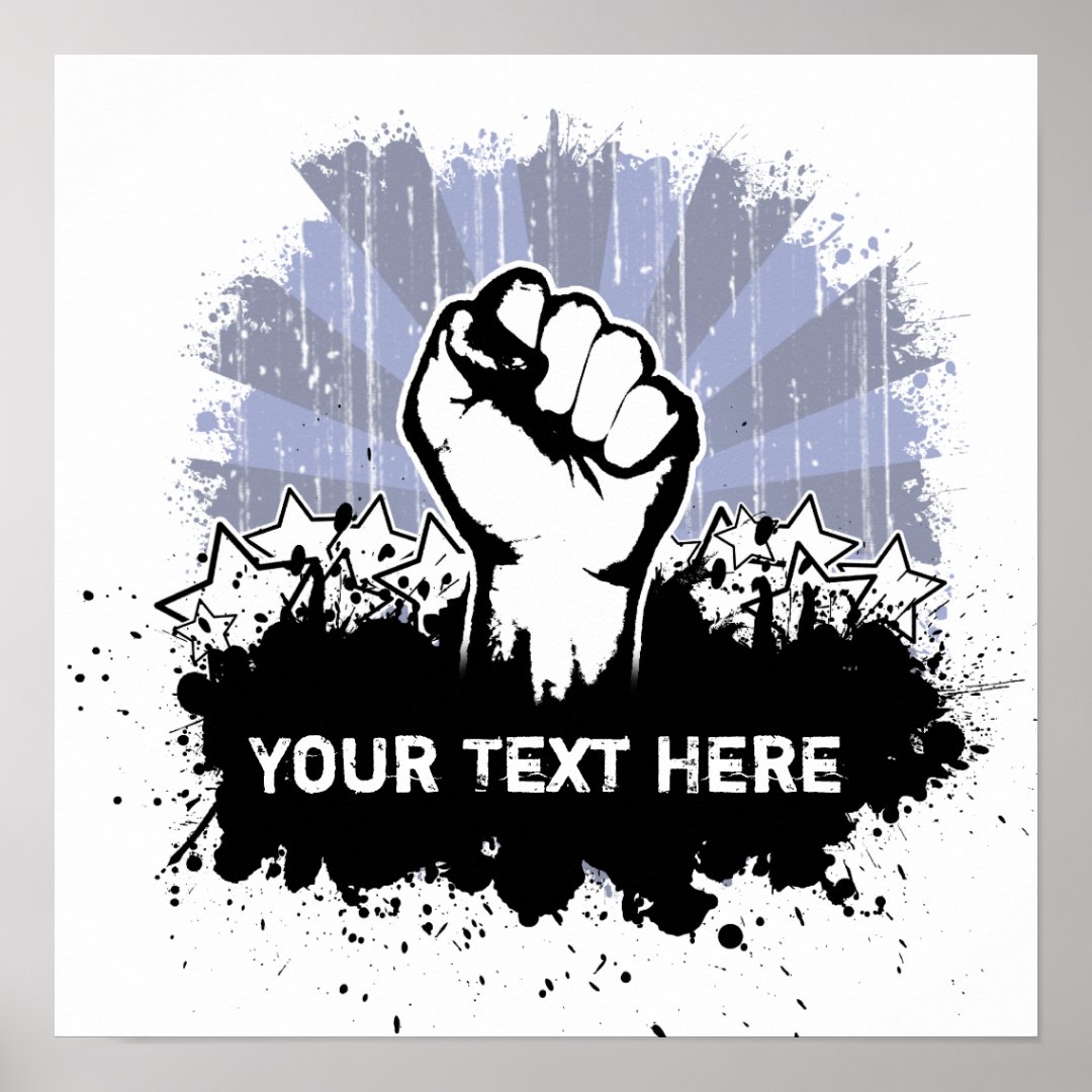 Freedom Fist Custom Poster | Zazzle