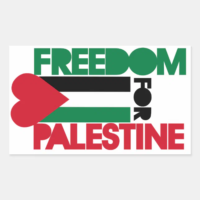 Freedom for Palestine Rectangular Sticker | Zazzle