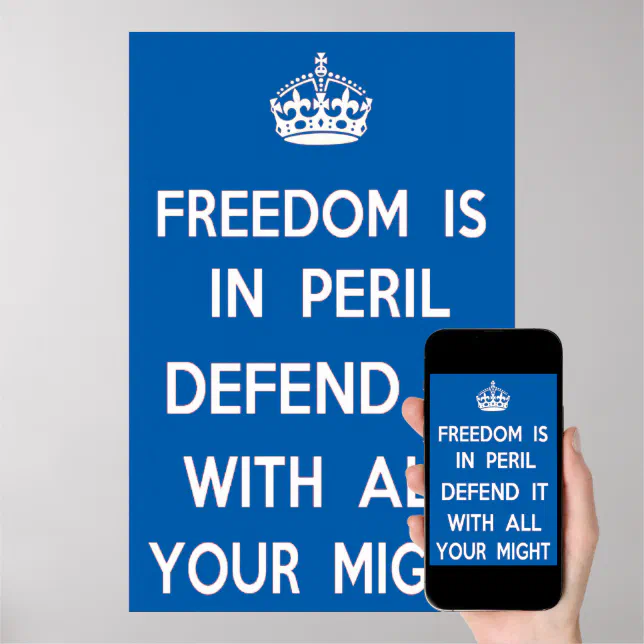 Freedom Is In Peril Poster | Zazzle