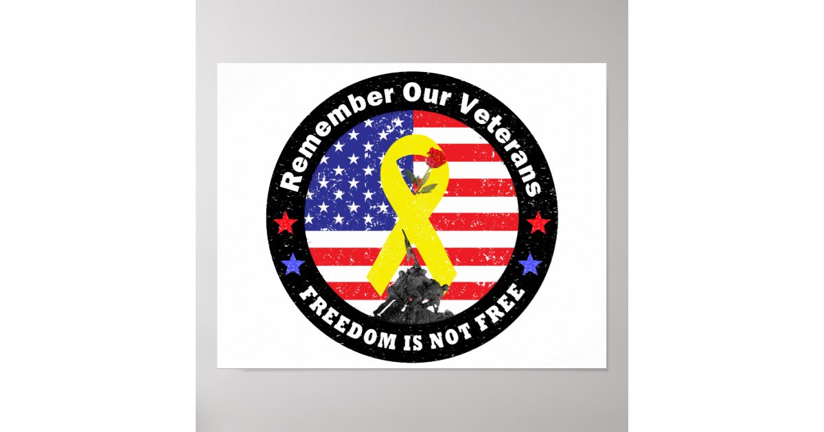 FREEDOM IS NOT FREE POSTER | Zazzle