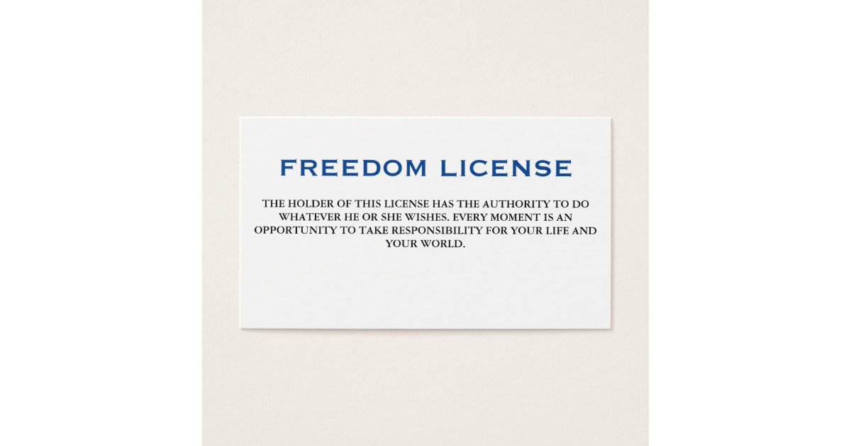 Freedom License | Zazzle
