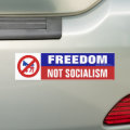 Freedom Not Socialism No Democrats Bumper Sticker | Zazzle