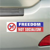 Freedom Not Socialism No Democrats Car Magnet | Zazzle