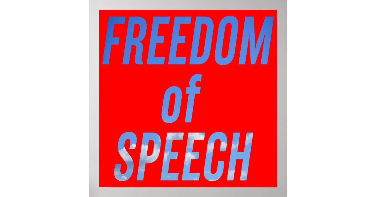 Freedom of speech poster | Zazzle
