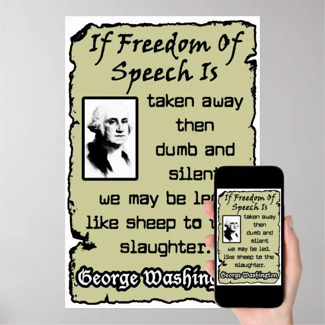 Freedom Of Speech Poster | Zazzle