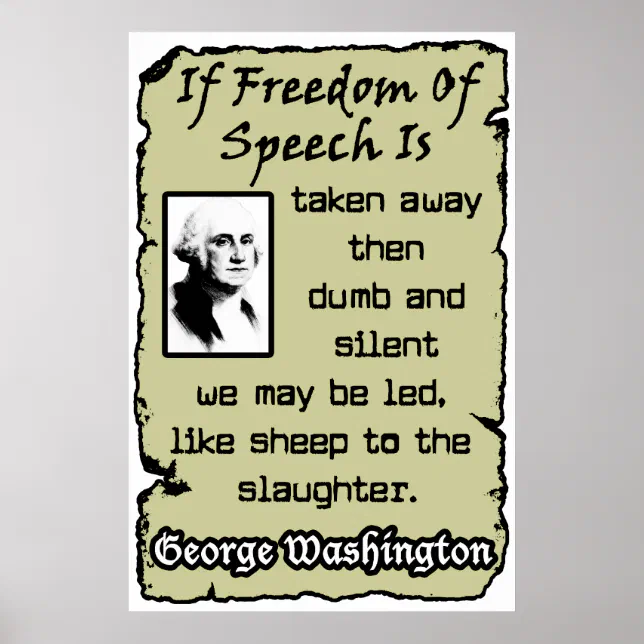 Freedom Of Speech Poster | Zazzle