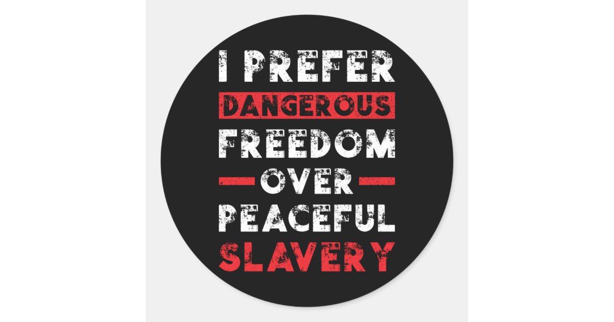 Freedom Over Fear Classic Round Sticker | Zazzle