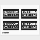 Freedom Over Fear! Rectangular Sticker | Zazzle