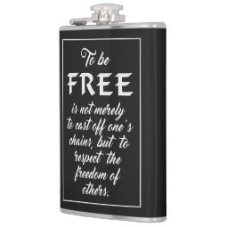 Freedom Quote custom name flask | Zazzle