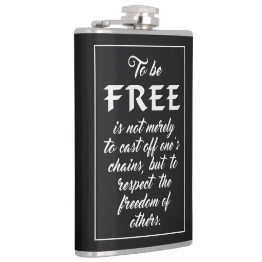 Freedom Quote custom name flask | Zazzle
