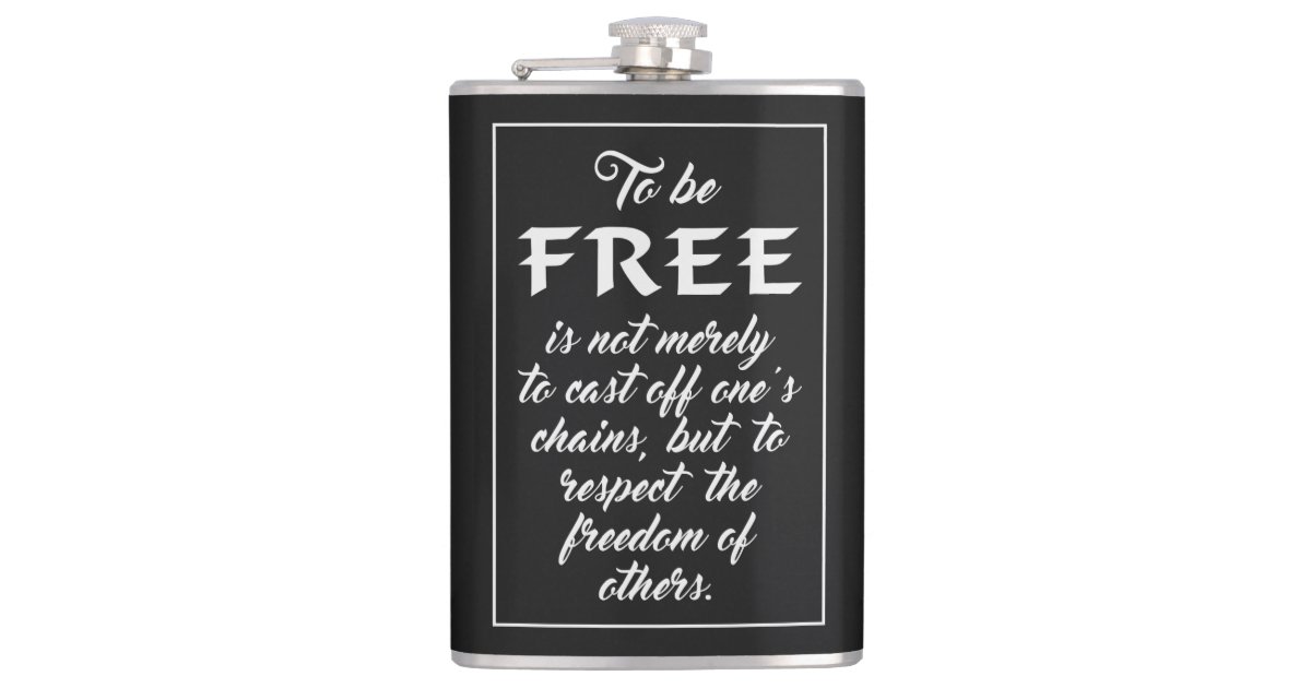 Freedom Quote custom name flask | Zazzle