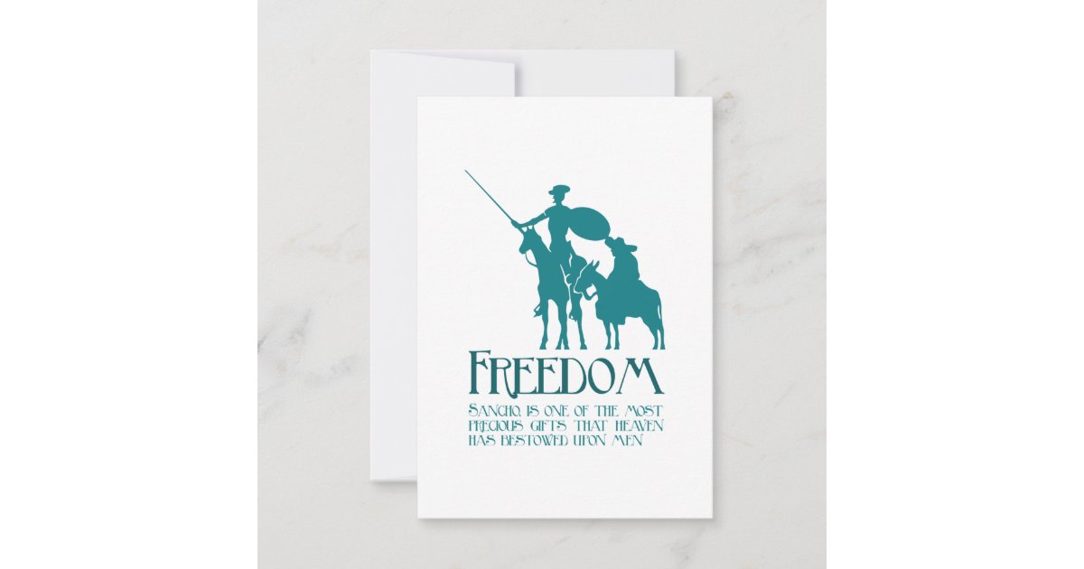 Freedom, Sancho Thank You Card | Zazzle