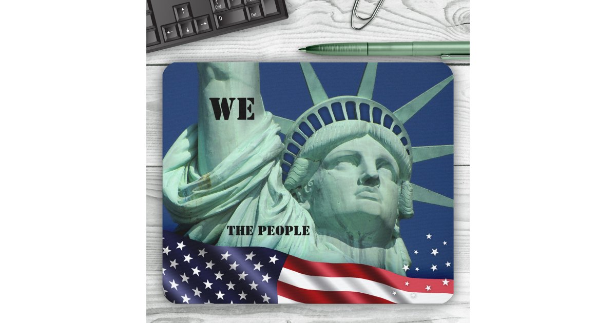 Freedom USA Statue of Liberty Mouse Pad | Zazzle