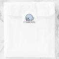 FreeDos Fish - Blue with Name Classic Round Sticker | Zazzle