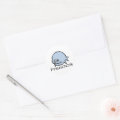 FreeDos Fish - Blue with Name Classic Round Sticker | Zazzle